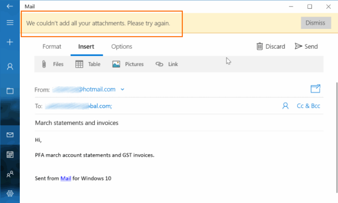Fix We Could Not Add All Your Attachments Error In Mail App In Windows 10 Pc And Laptop Techwibe